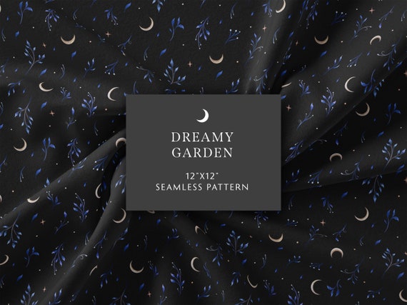 Seamless Pattern Dreamy Garden Digital Paper Magical Wicca - Etsy