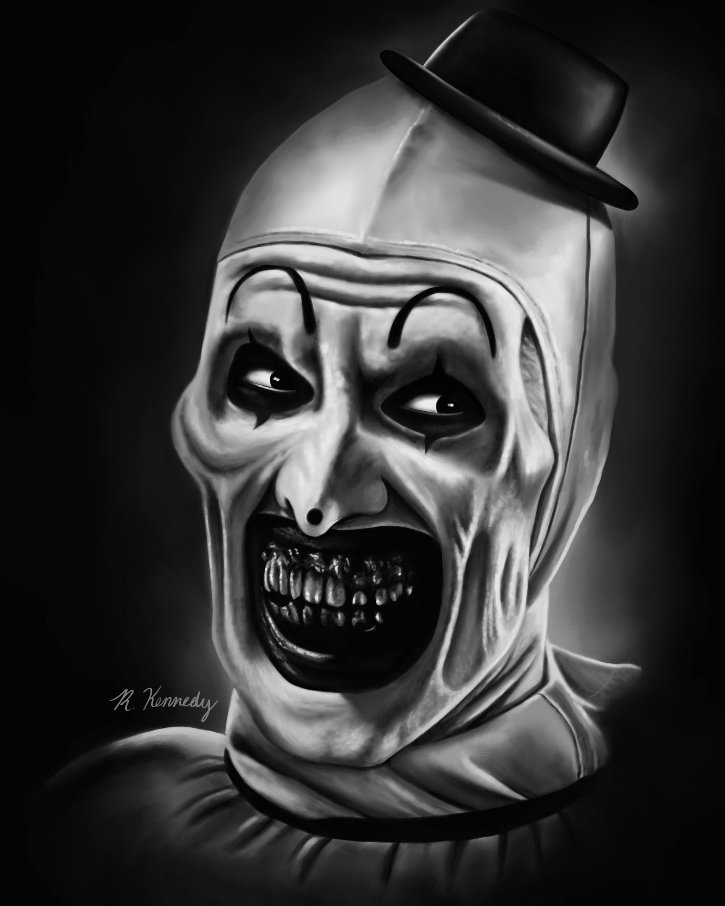 8x10 In. Art the Clown Print (black & White) - Etsy