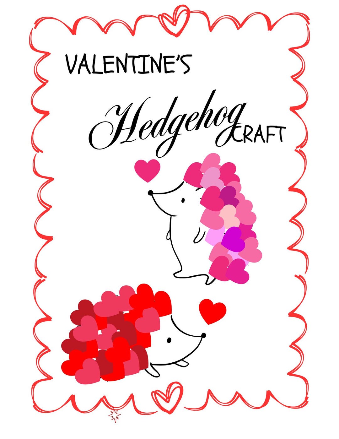 Spike-tacular, Adorable Valentine's Day / Friendship Day Hedgehog Craft ...