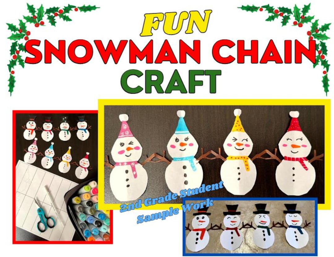 Fun Snowman Chain Craft | Special Snowman Christmas Craft | Paper ...