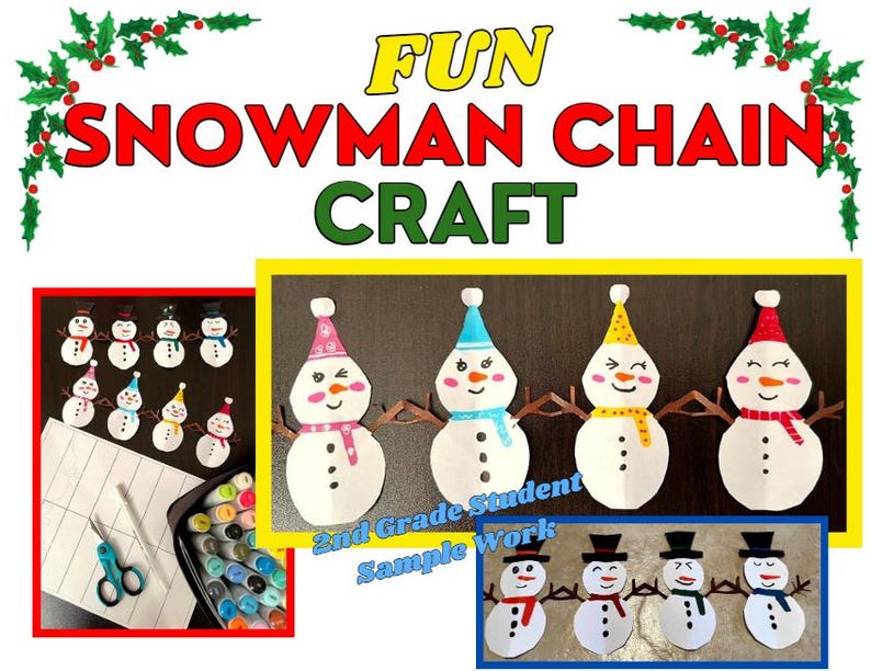 Fun Snowman Chain Craft Special Snowman Christmas Craft Paper Cutting ...
