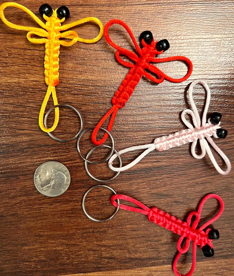 Handmade Dragonfly - Keychain Gift Tag Ornament - Birthday Christmas ...