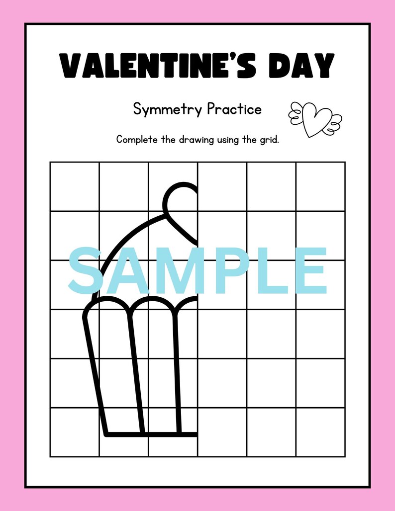 Valentine's Day Drawing Worksheets Teacher Resource NO PREP February ...