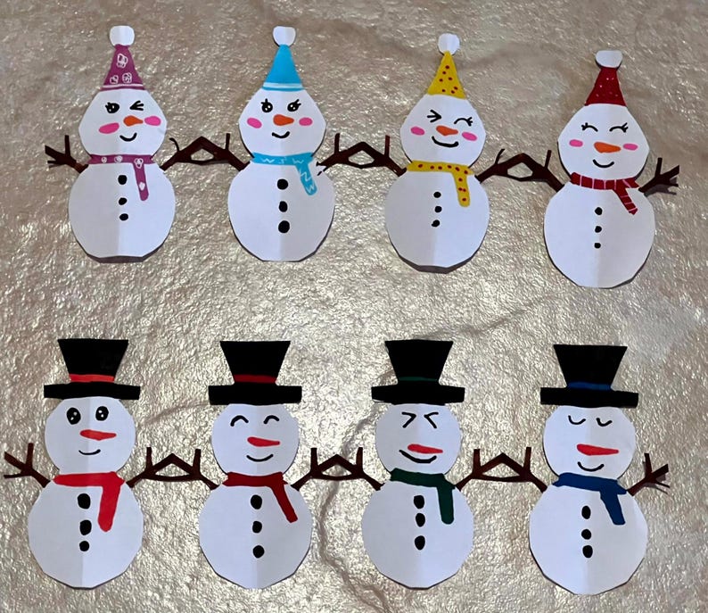Fun Snowman Chain Craft | Special Snowman Christmas Craft | Paper ...