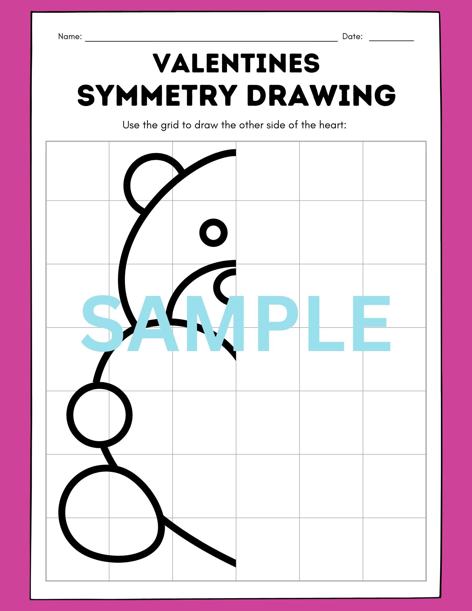 Valentine's Day Drawing Worksheets Teacher Resource NO PREP February ...
