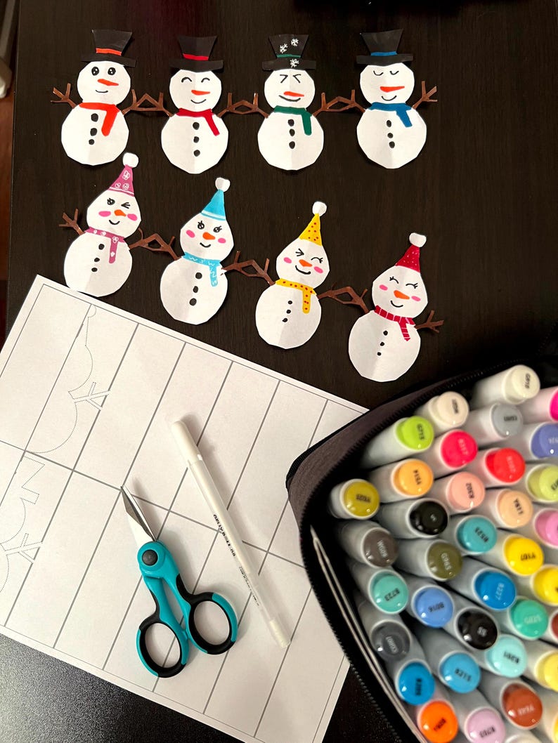 Fun Snowman Chain Craft | Special Snowman Christmas Craft | Paper ...