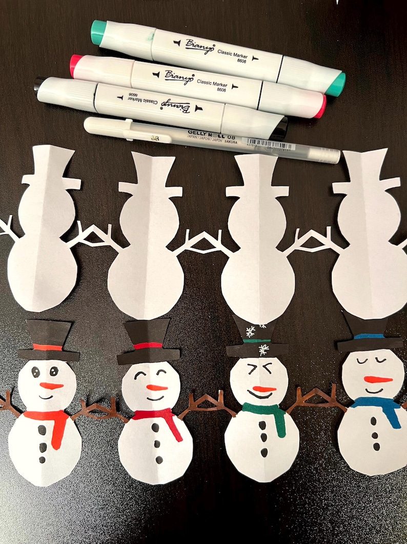 Fun Snowman Chain Craft | Special Snowman Christmas Craft | Paper ...