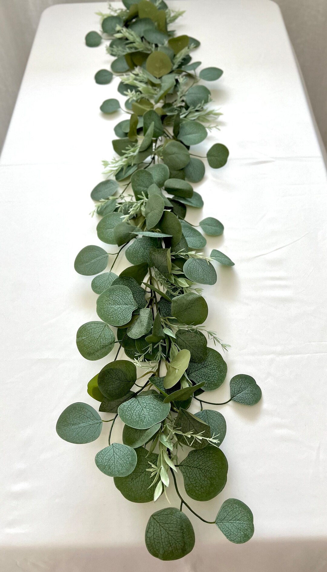 Sage Eucalyptus Greenery Table Runner Table Garland Wedding Flowers ...