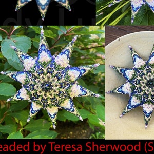Ornament Beading Tutorial - Peyote 2 Drop Star Pattern - DIY Mandala ...