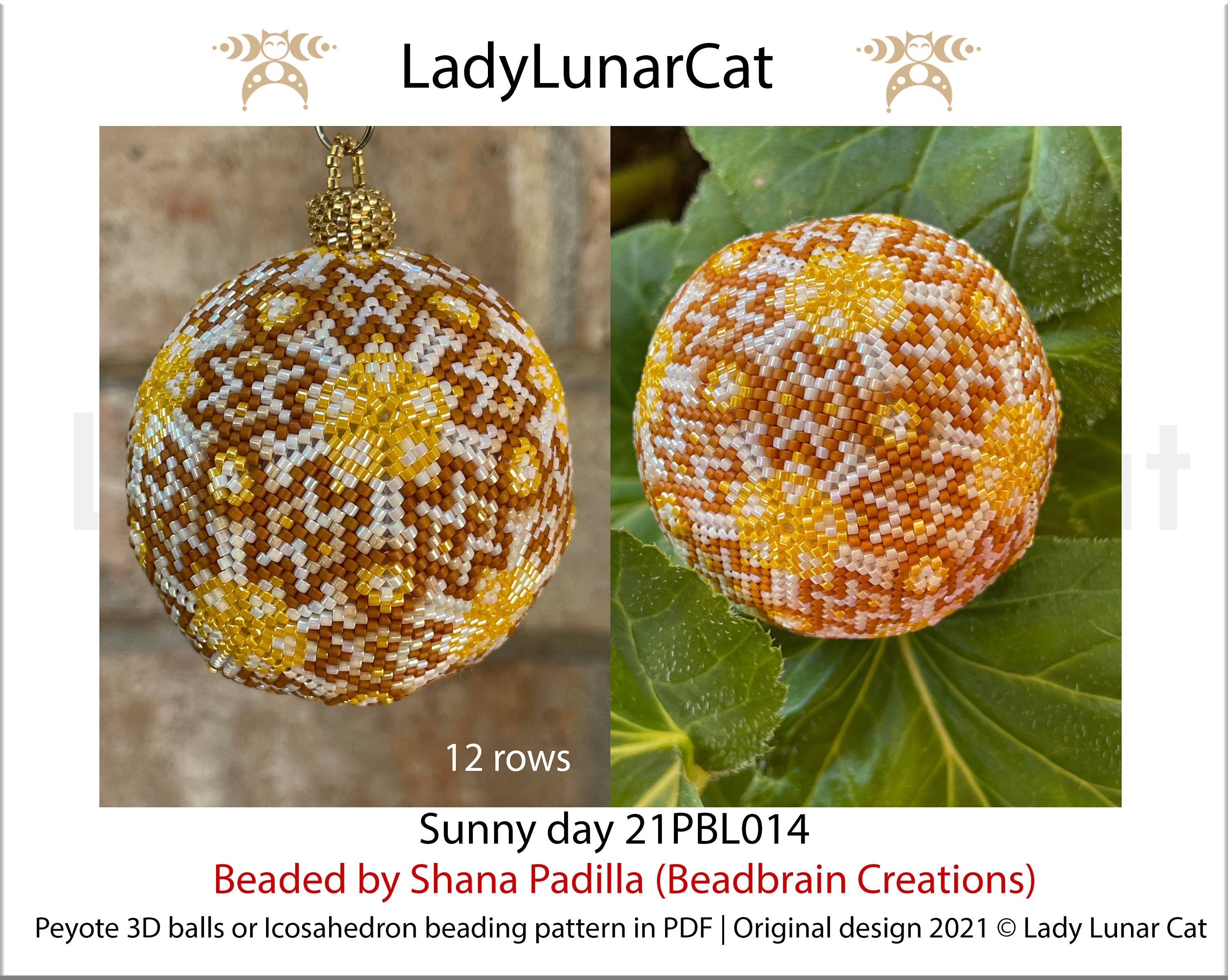 Christmas Ornament Beading Tutorial Peyote 3d Ball Pattern - Etsy