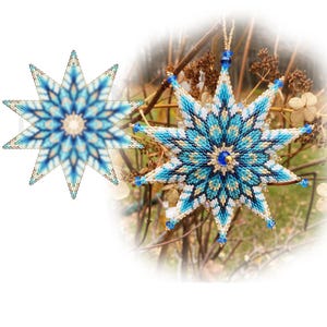 Christmas Star Beading Tutorial - Peyote 2 Drop Star Pattern for ...
