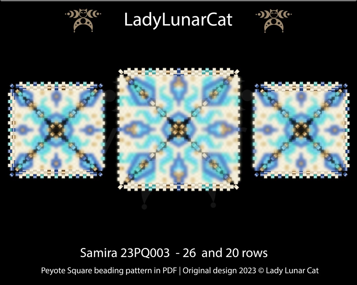 Peyote Square Beading Pattern - Samira (PDF) - Etsy