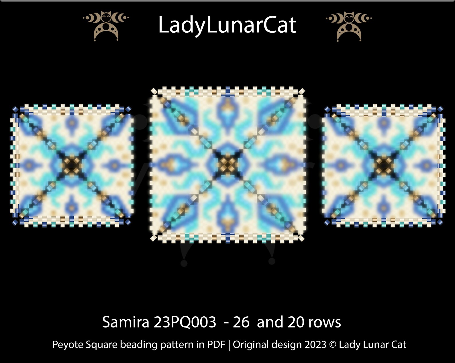 Peyote Square Beading Pattern - Samira (PDF) - Etsy
