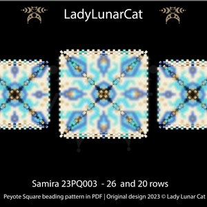 Peyote Square Pattern for Beading - Samira 23PQ003 + Basic Peyote ...