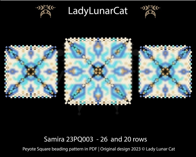 Peyote Square Beading Pattern - Samira (PDF) - Etsy