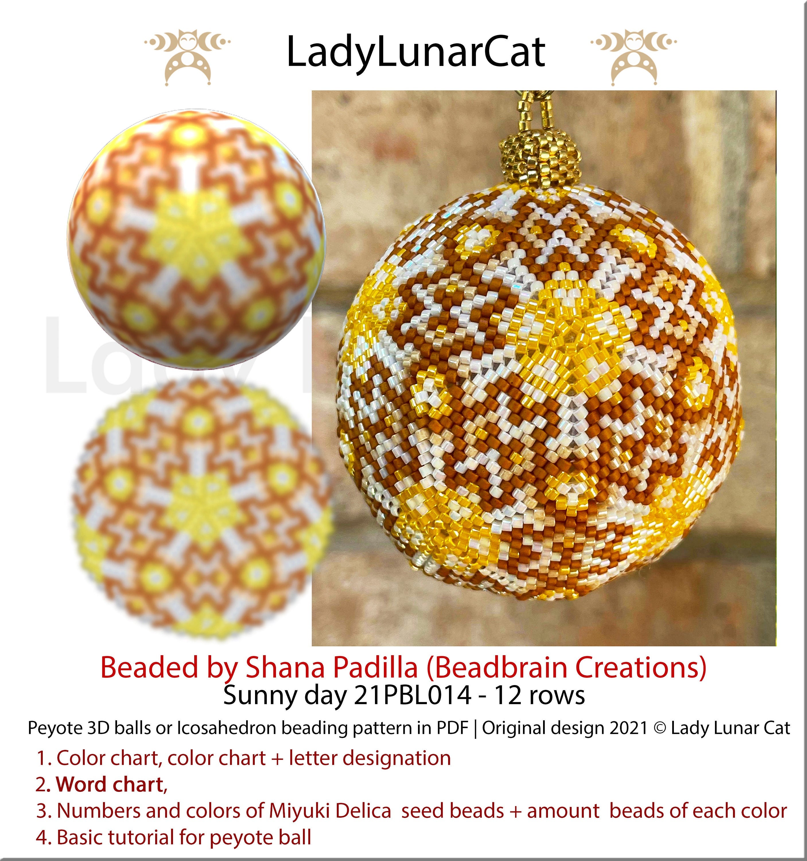 Christmas Ornament Beading Tutorial Peyote 3d Ball Pattern - Etsy