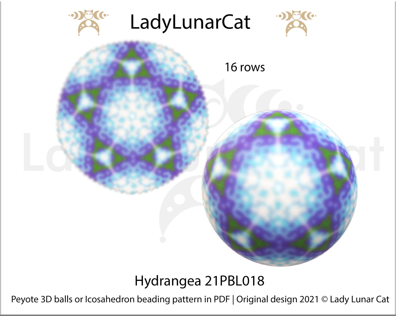Peyote 3d Ball Pattern for Beading Hydrangea 21PBL018 16 - Etsy