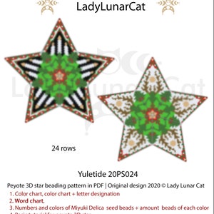 Winter Ornament Beading Tutorial - Peyote Star Pattern - DIY Yuletide ...