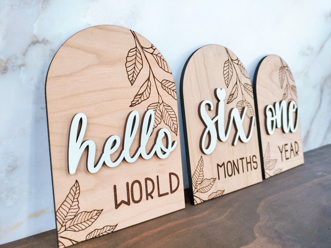 Floral Arch Milestone Markers - Baby Milestone Markers - Monthly Photo ...
