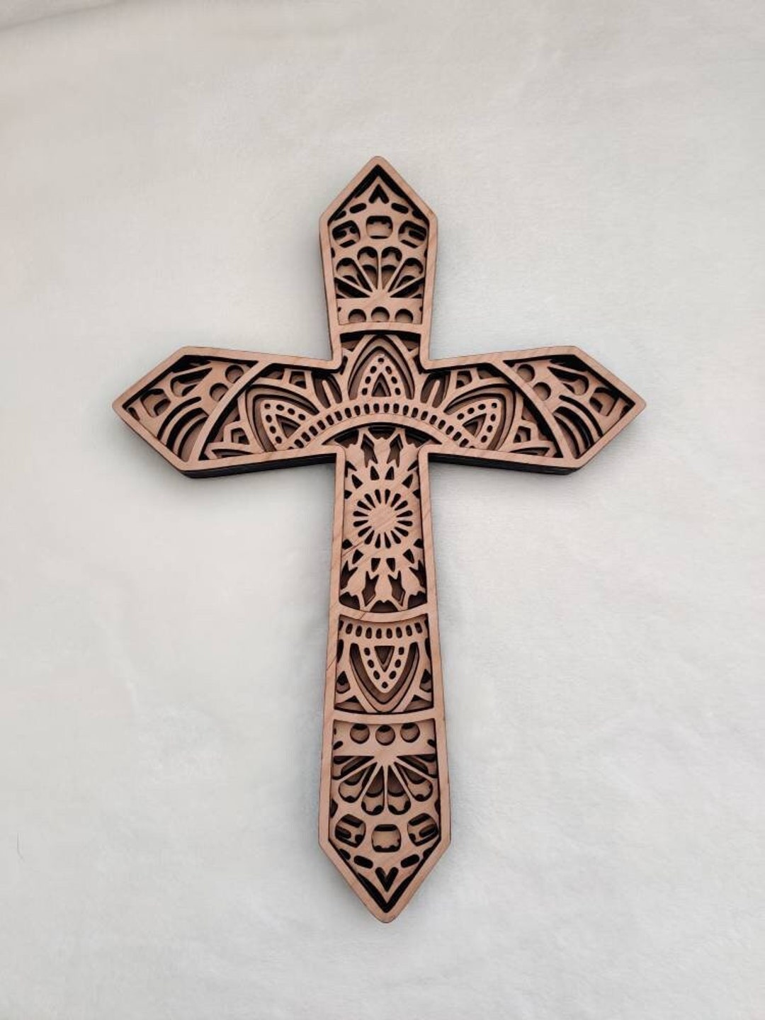 Christian Cross Mandala Cross 3d Wood Cross Christian - Etsy