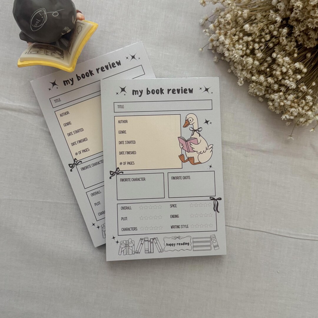 Silly Goose Book Review Memo Pad | Stationery Goods | Bookish - Etsy