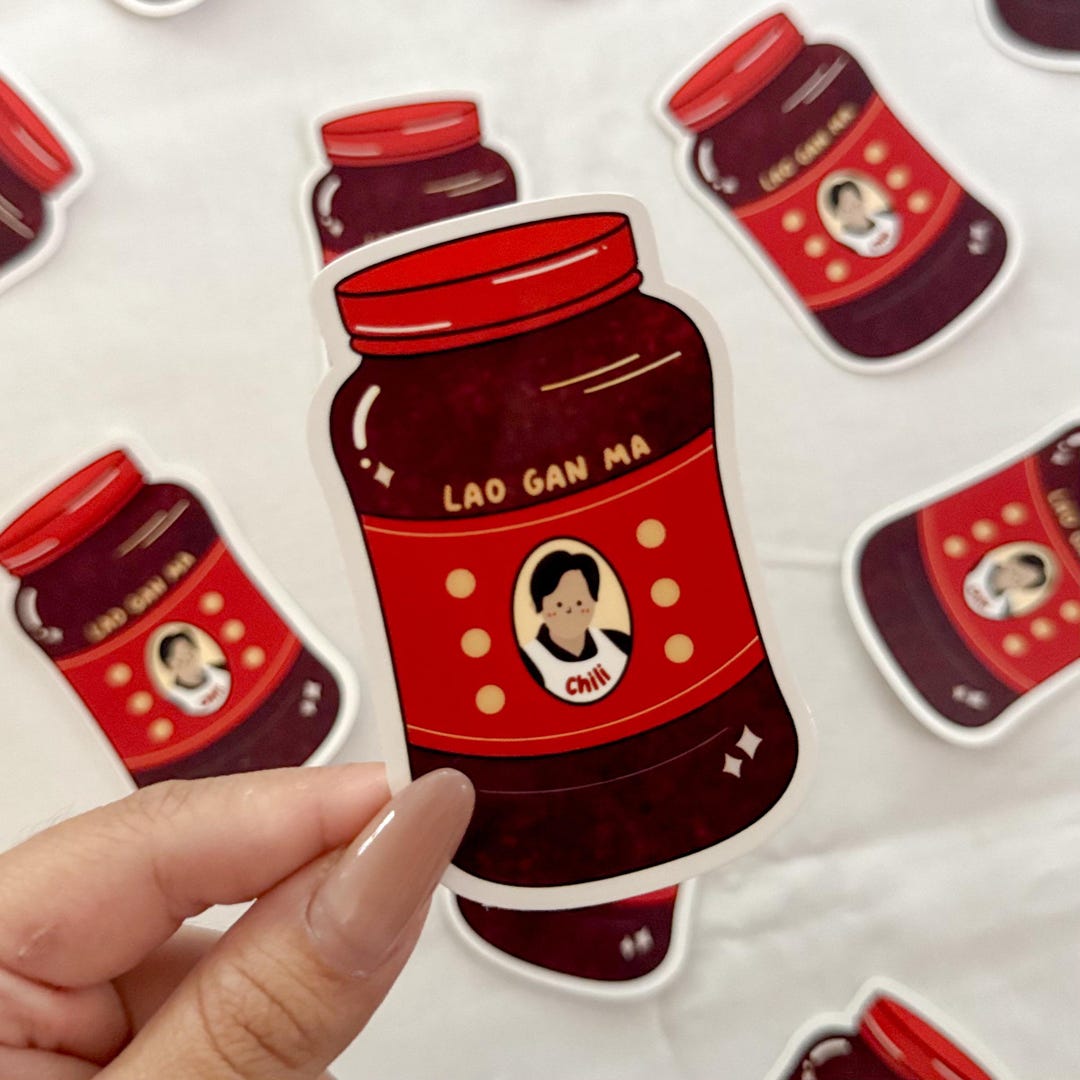 Lao Gan Ma Asian Chili Sticker | Asian Condiment Stickers - Etsy