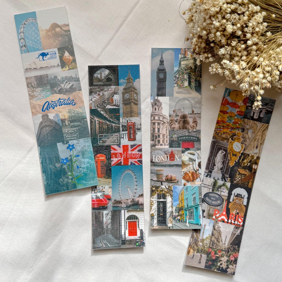 Abroad-inspired Europe Collage Bookmarks | Destination Bookmarks ...