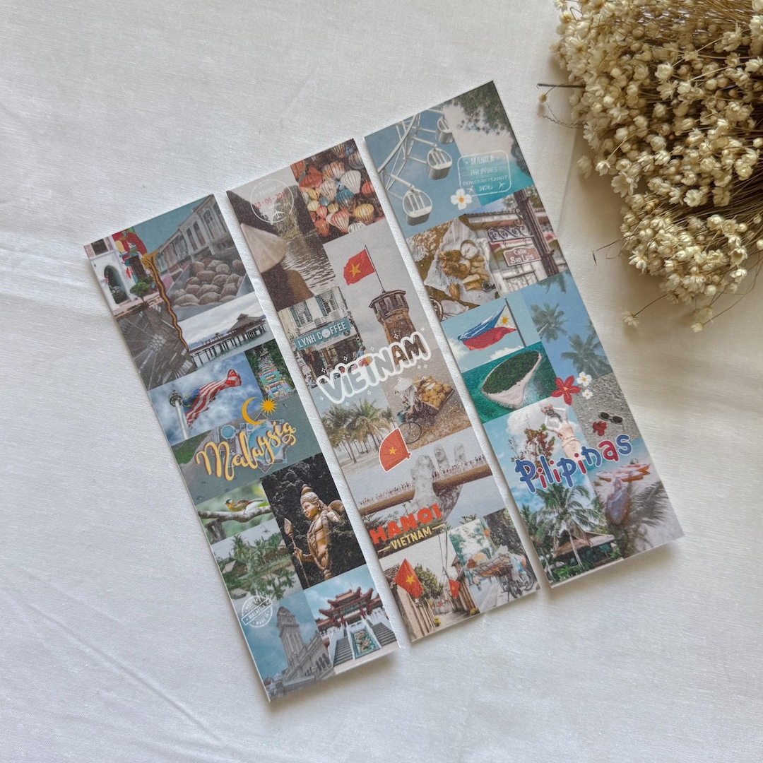 Abroad-inspired Asia Collage Bookmarks | Destination Bookmarks ...