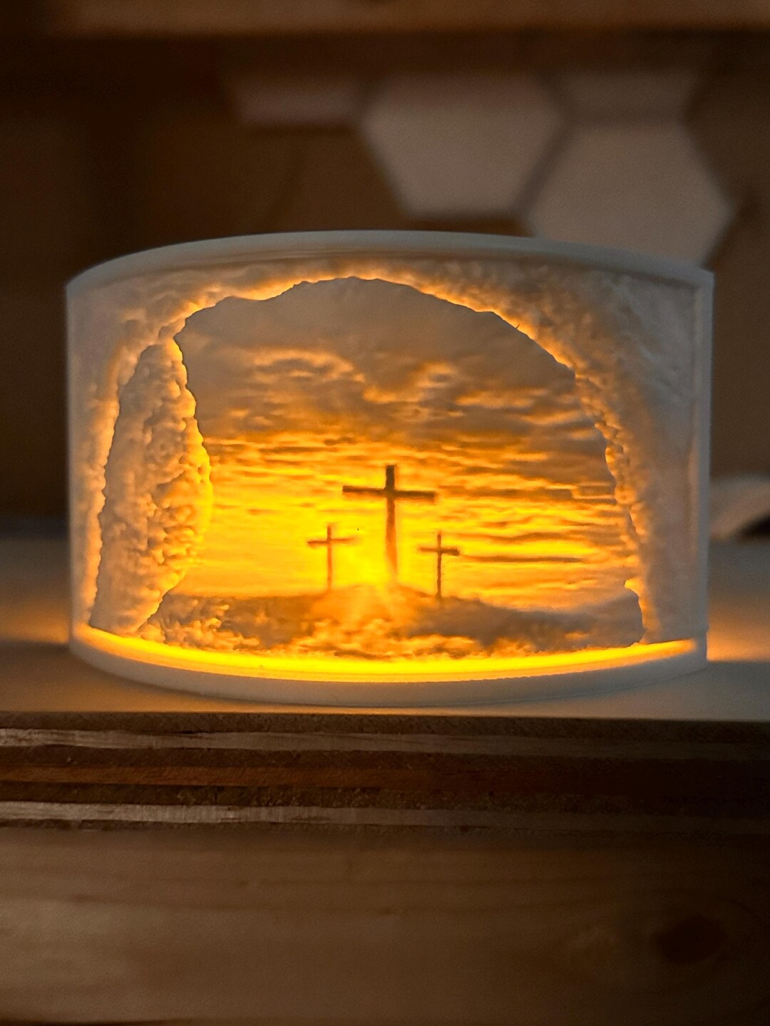 Resurrection | Christ | Easter 3D Printed Tea Light | Lithophane - Etsy