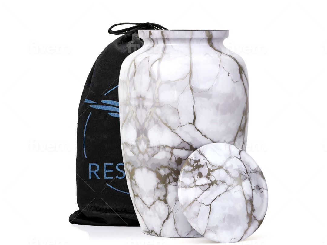RESTAALL Darby Stone Finish Aluminum Ashes Urn. Cremation Urns for ...