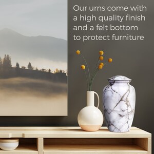 RESTAALL Darby Stone Finish Aluminum Ashes Urn. Cremation Urns for ...