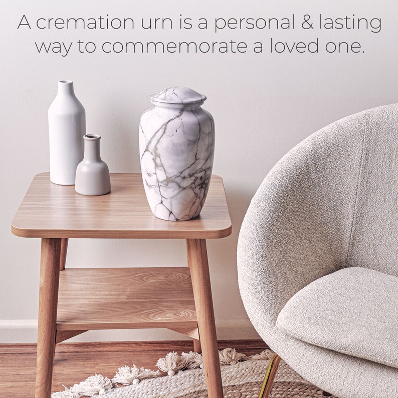 RESTAALL Darby Stone Finish Aluminum Ashes Urn. Cremation Urns - Etsy