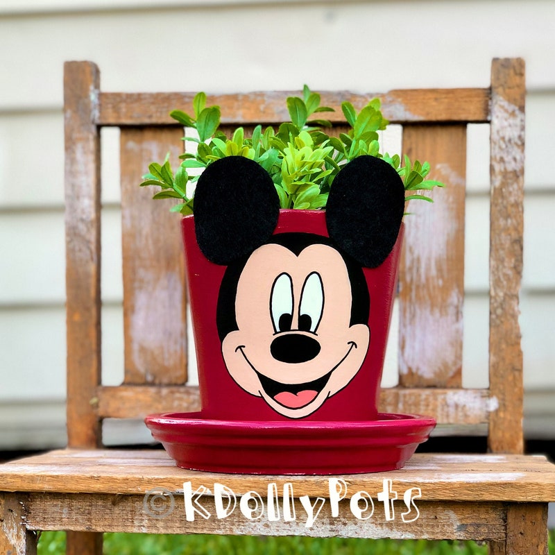 Mickey Mouse Planter - Etsy