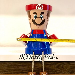 8 Super Mario Flower Pot People/clay Pot People/hand Painted Pot Person ...