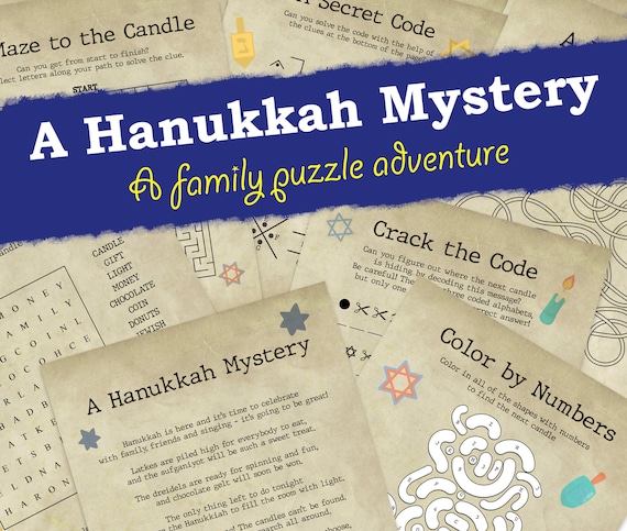 Hanukkah Scavenger Hunt Puzzle. Treasure Hunt With 10 Puzzles - Etsy