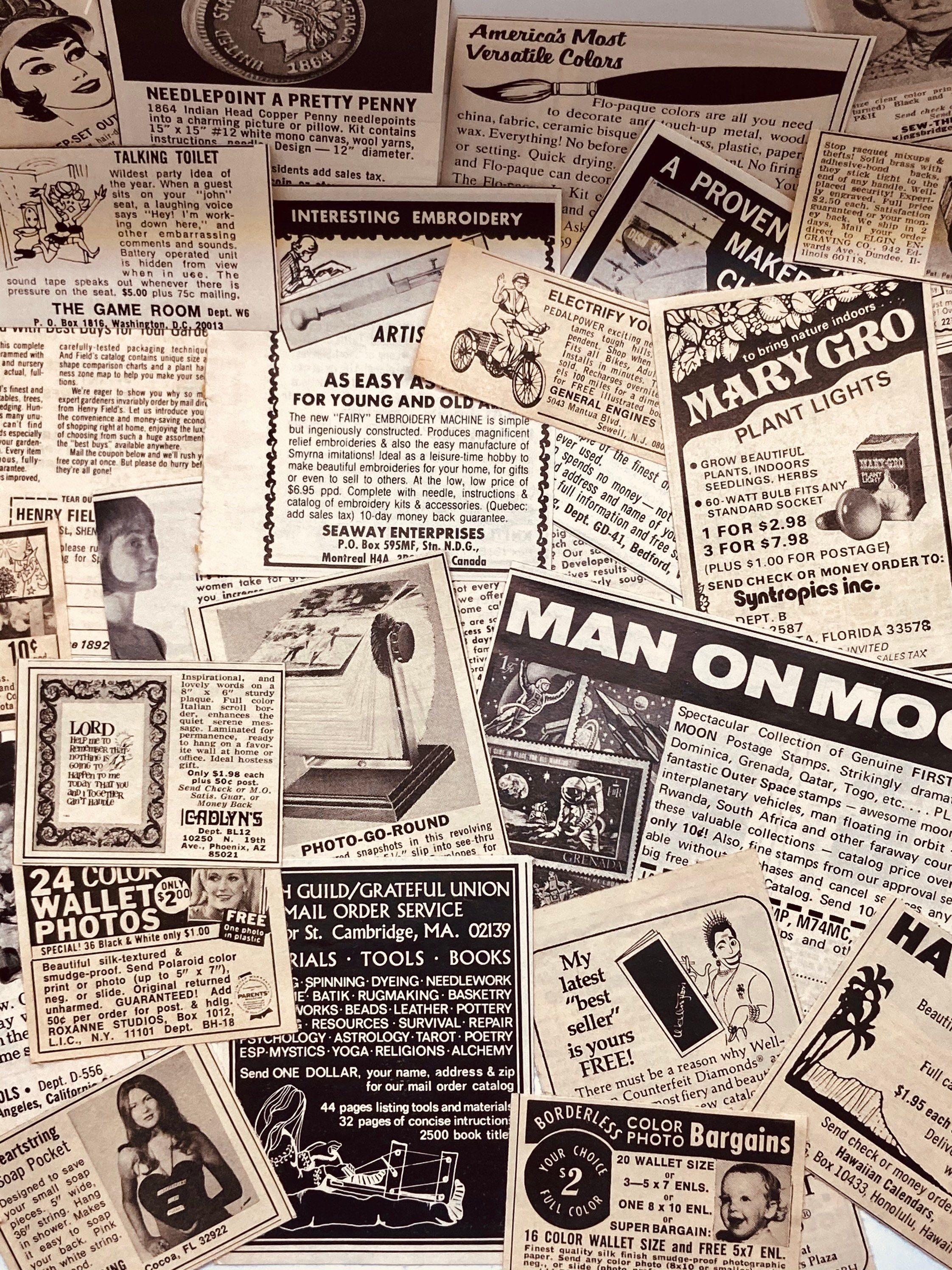 Vintage Magazine Print Ad’s Original Paper Cut Outs - Etsy Canada