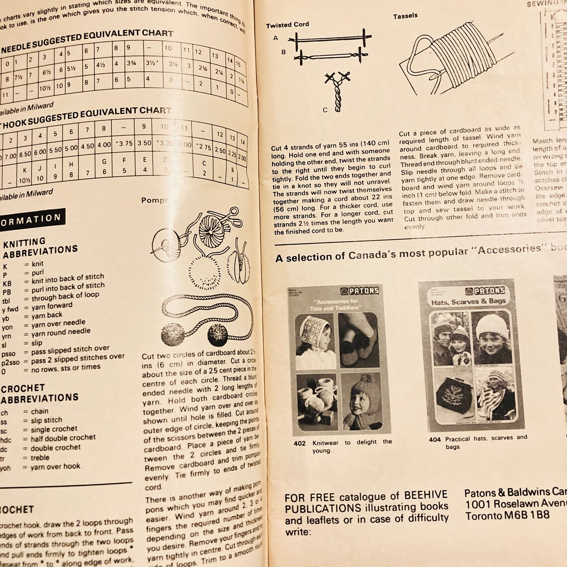 Patons Beehive 400 Learn to Crochet and Knit Book Wellcraft ...