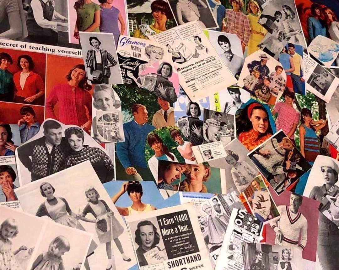 Fashion Collage Kit, Scrapbooking, Magazine Clippings, Collage Supplies ...