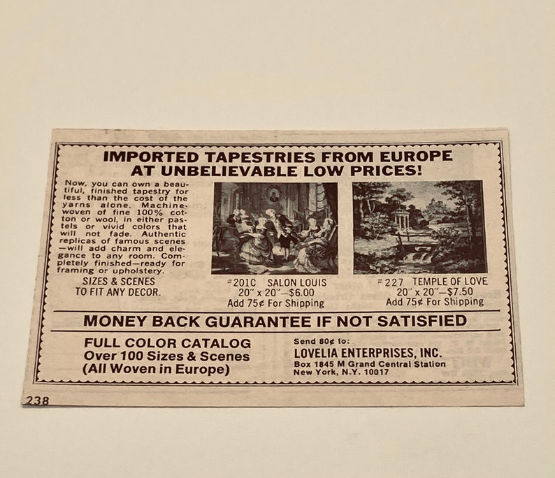 Vintage Magazine Print Ad’s Original Paper Cut Outs - Etsy Canada