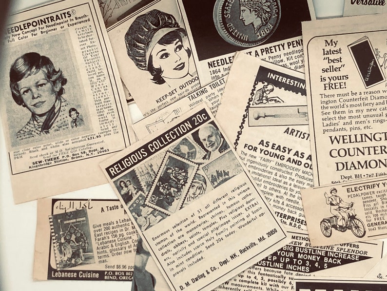 Vintage Magazine Print Ad’s Original Paper Cut Outs - Etsy Canada