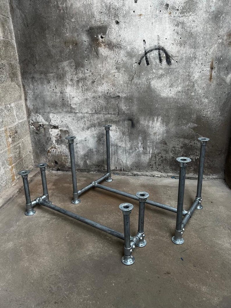 Table Legs Metal Base Farm Garage Industrial Market Stall Dining Coffee ...