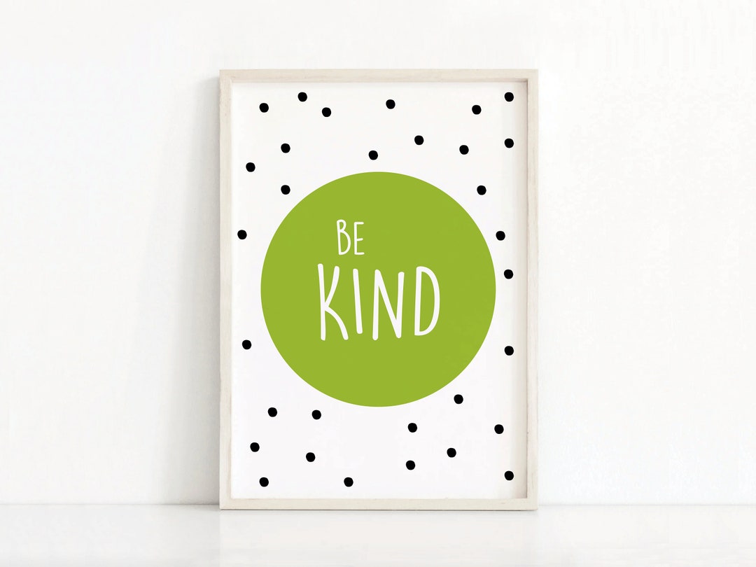 Be Kind Kids Print Download | Printable Art for Nursery | Playroom Wall ...
