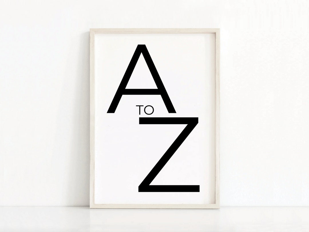 Letter Print A-Z | Wall Art Print | Printable Art | Alphabet Print ...
