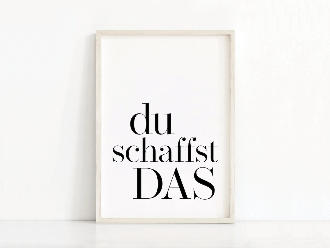 German Motivational Print | German You Got This Print | Inspirational ...