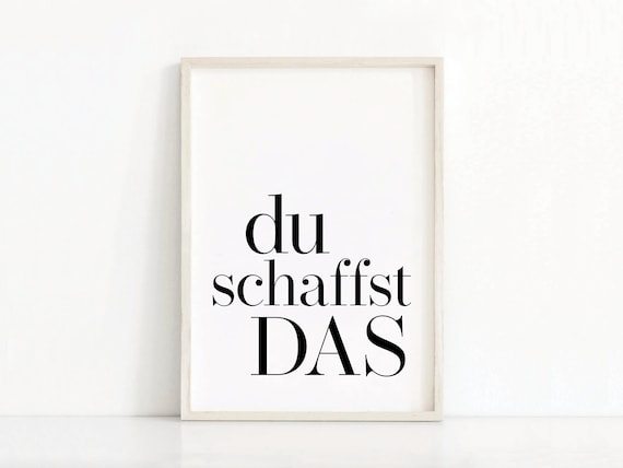 German Motivational Print German You Got This Print - Etsy
