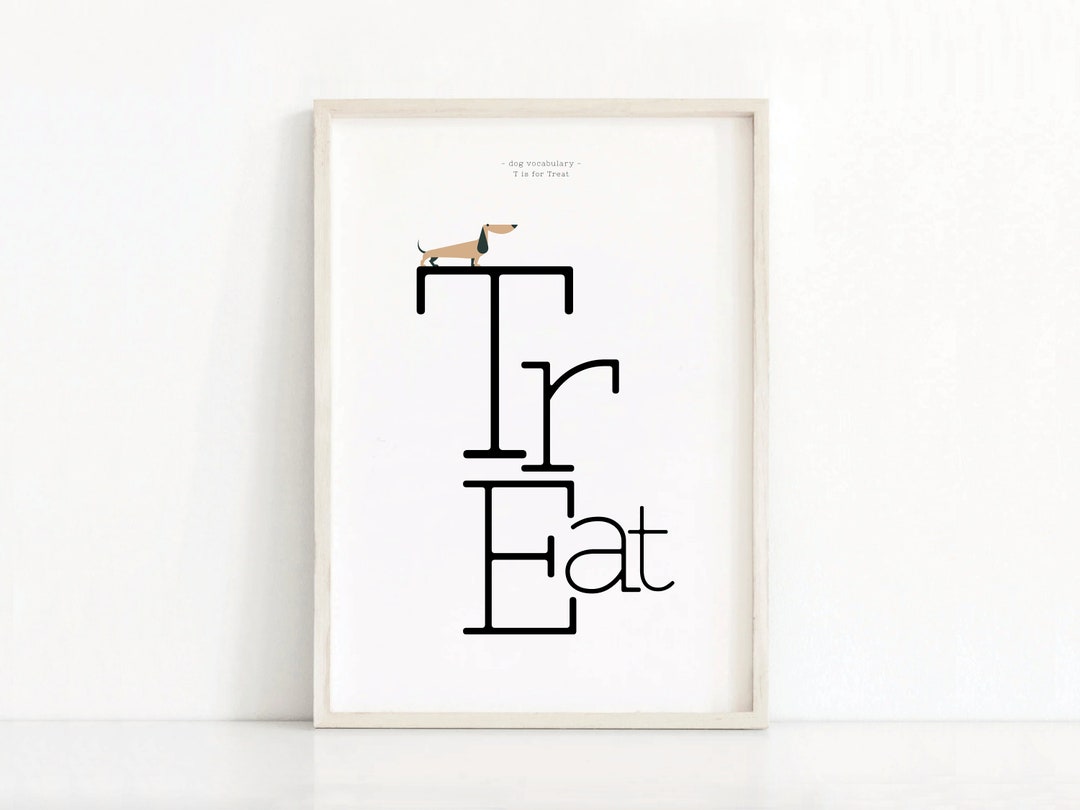 Dog Typography Art Print | Printable Art | Word Print | Custom Print ...