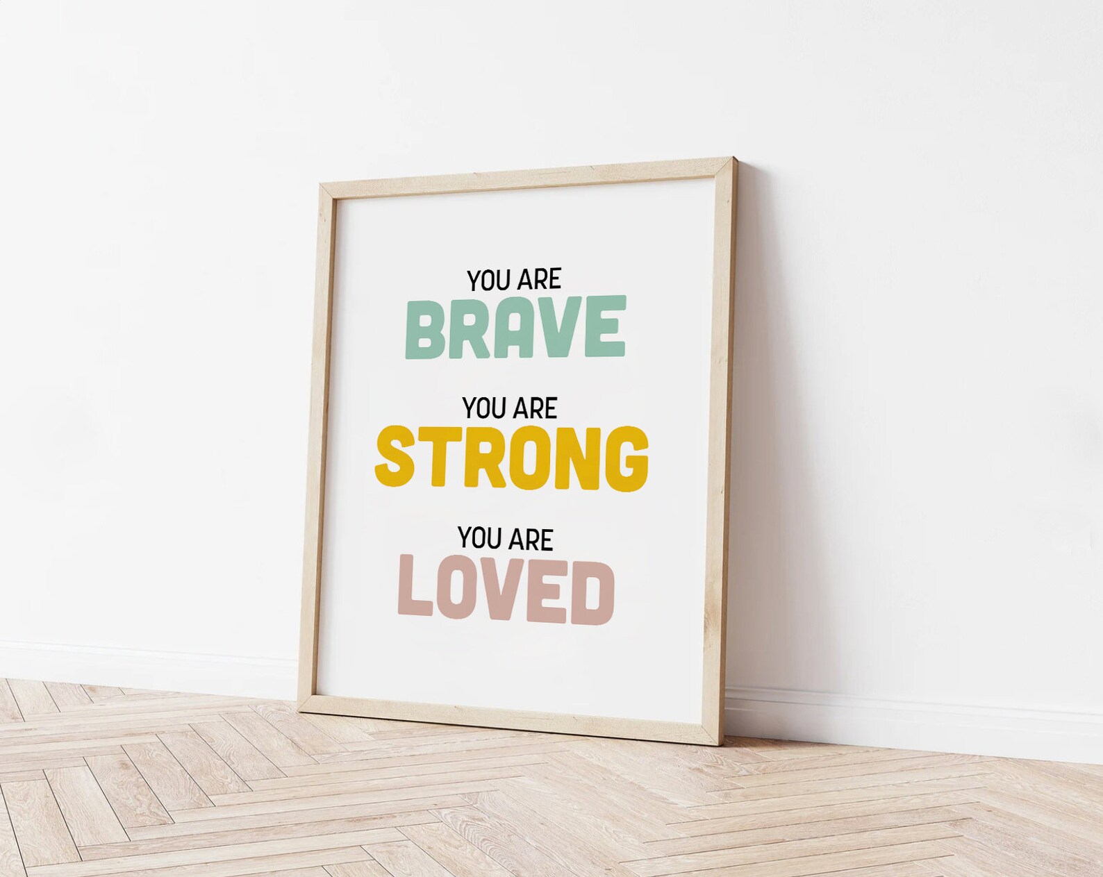 You Are Brave | You Are Strong | You Are Loved | Playroom Wall Decor ...