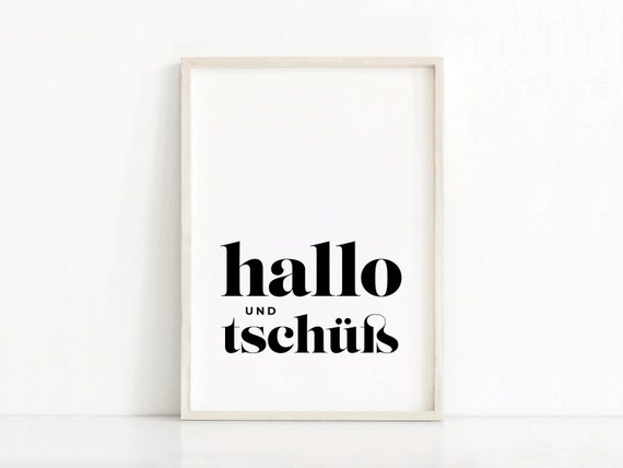 German Printable Quote German Typography Wall Art German - Etsy