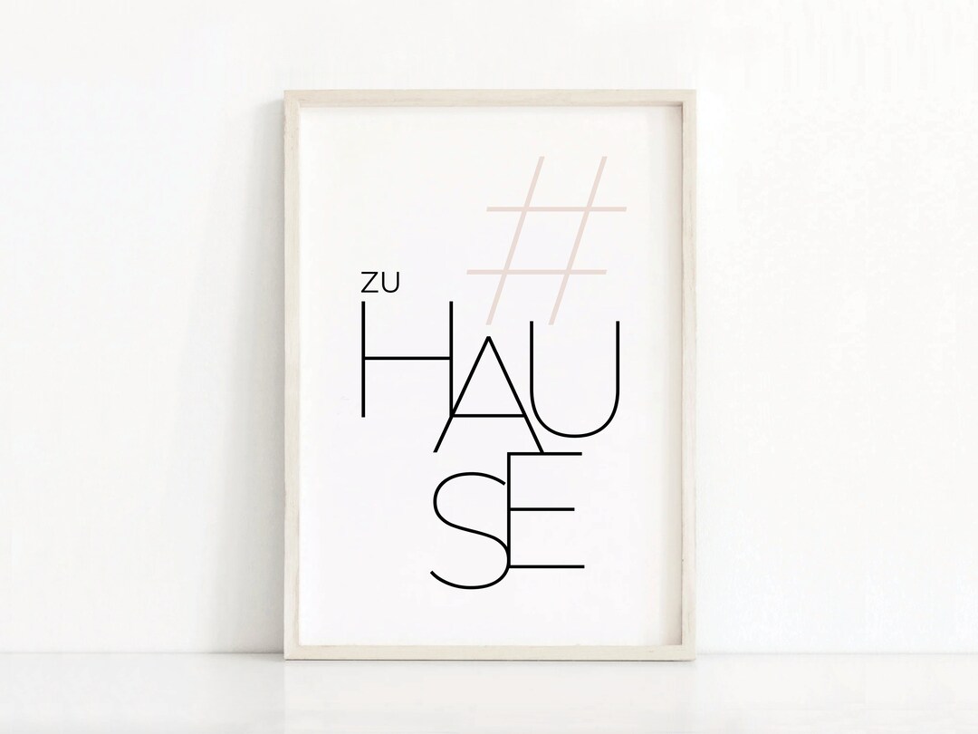 German Typography Wall Art Print | Digital Download Art | Quote Art ...