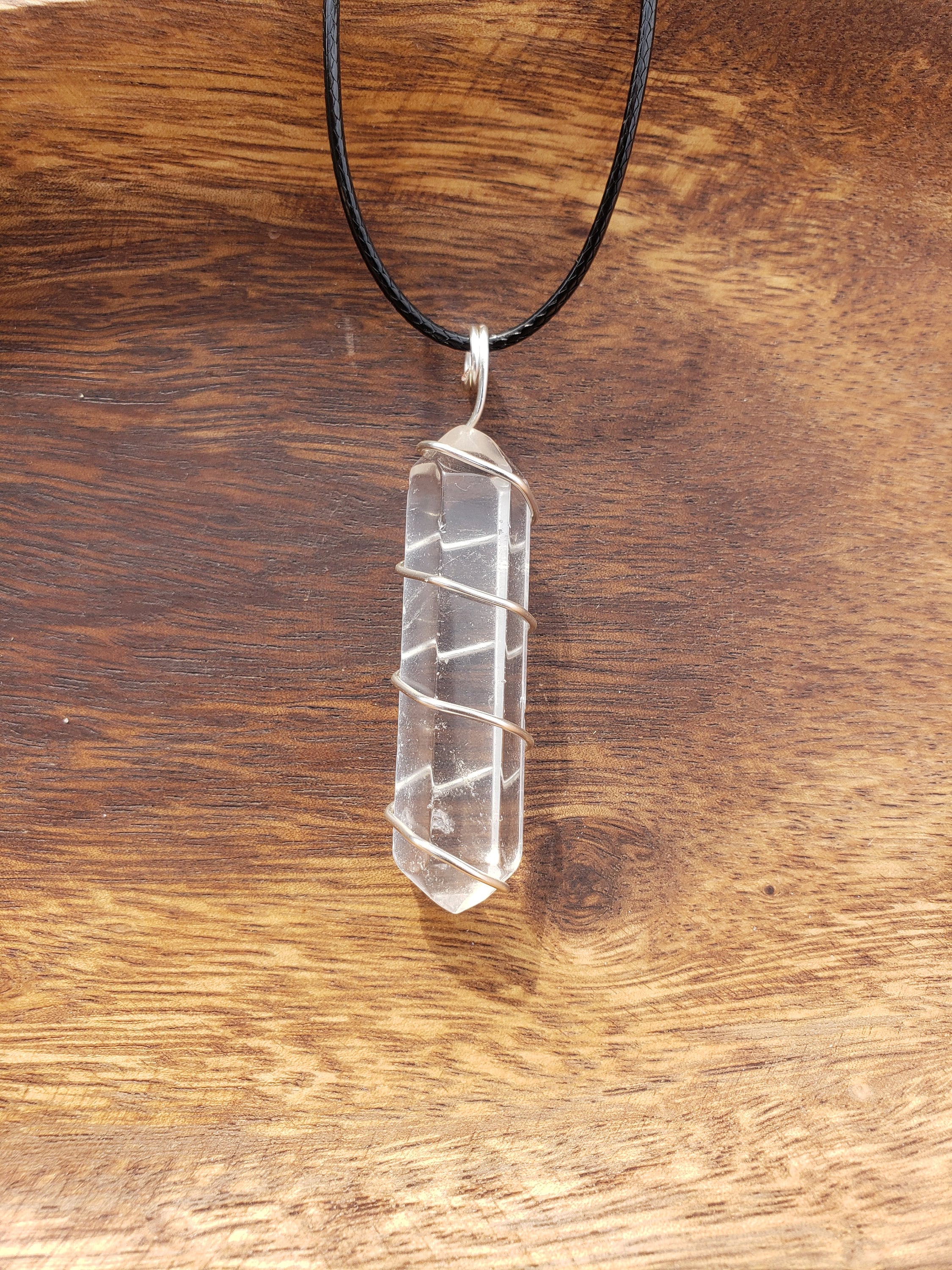 Clear Quartz Point Pendant - Etsy